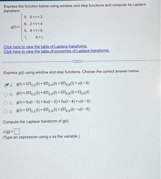 Solved Express the function below using window and step | Chegg.com