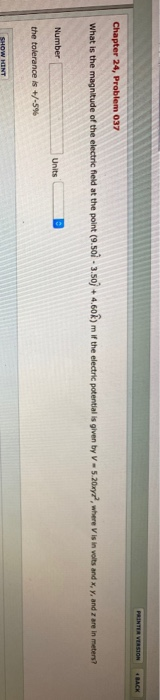 Solved PRINTER VERSION BACK Chapter 24, Problem 037 What is | Chegg.com