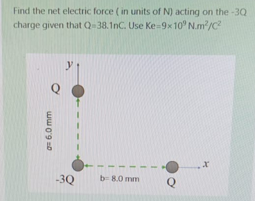Solved Find the net electric force ( ﻿in units of N ) | Chegg.com