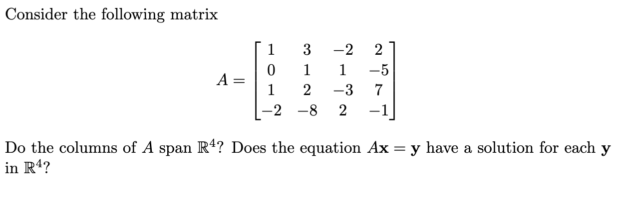 Solved Consider the following | Chegg.com