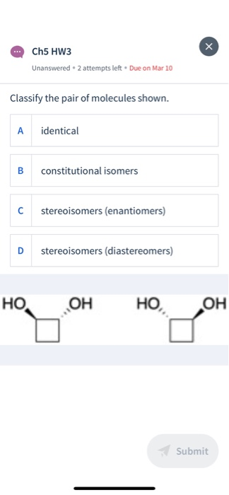 Solved Ch5 HW2 Unanswered 2 attempts left. Due on Mar 10 | Chegg.com