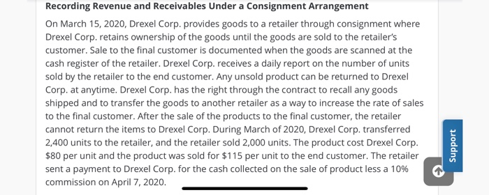 Solved Recording Revenue and Receivables Under a Consignment | Chegg.com
