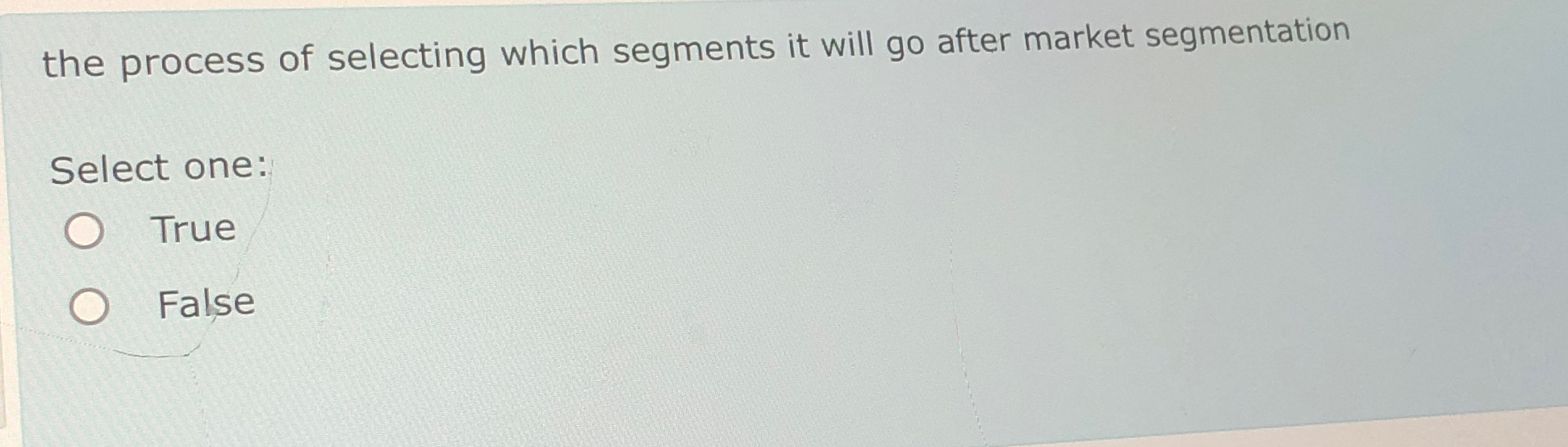 Solved the process of selecting which segments it will go | Chegg.com