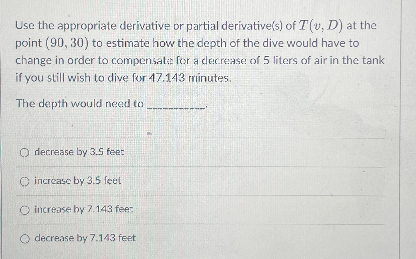 Solved Use the appropriate derivative or partial | Chegg.com