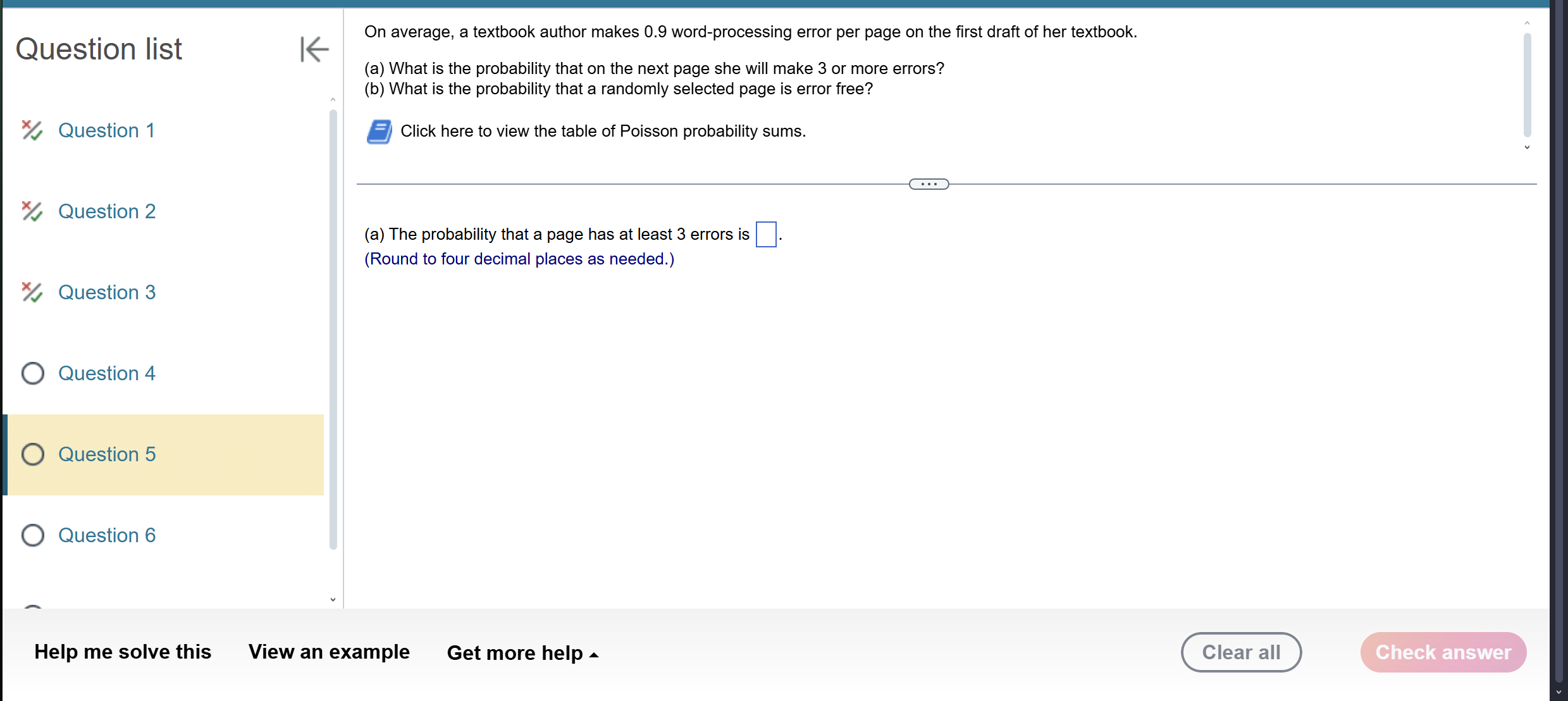 Solved Question list \( ﻿x / / \) ﻿Question 1 ﻿x/s Question | Chegg.com