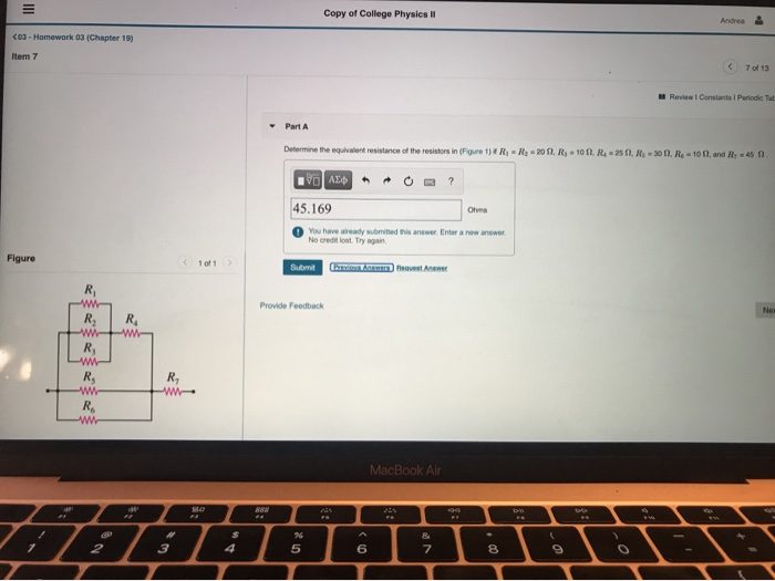 Solved Determine the equivalent resistance of the resistors | Chegg.com