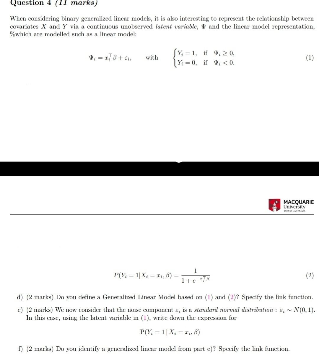 Solved Question 4 (11 marks) When considering binary | Chegg.com