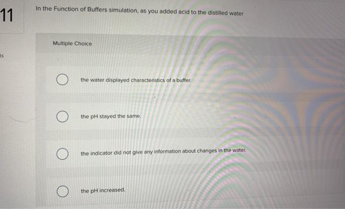 Solved In the Function of Buffers simulation, as you added | Chegg.com