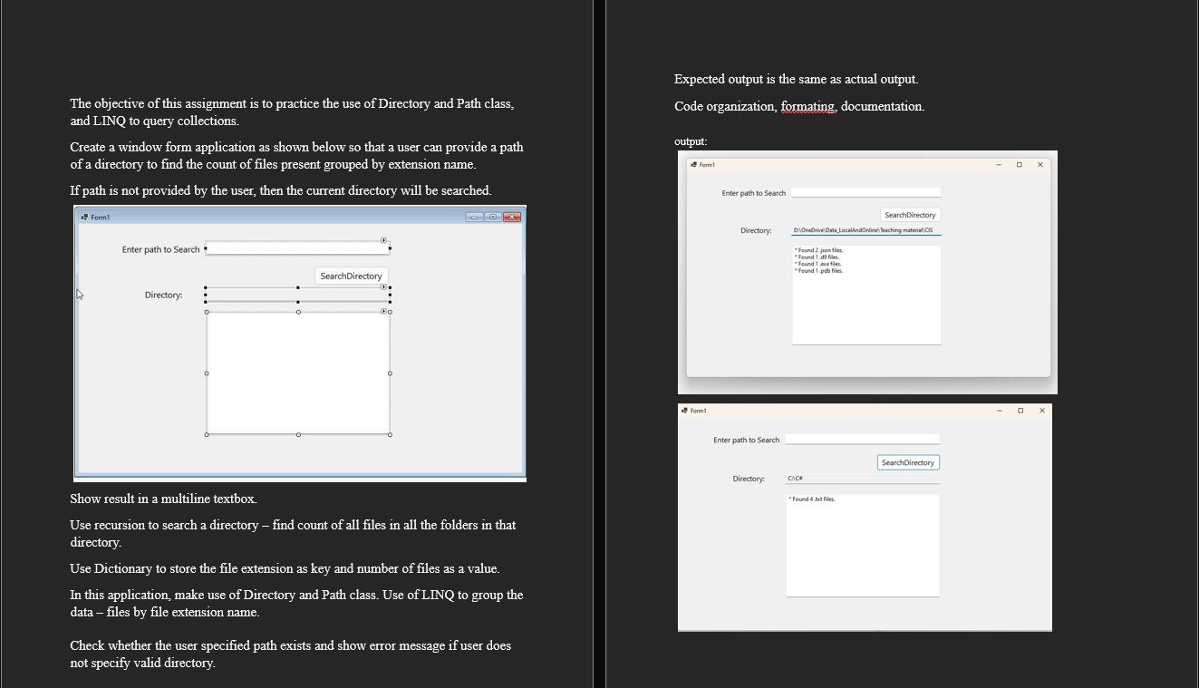 Solved The objective of this is to use of Directory and Path | Chegg.com