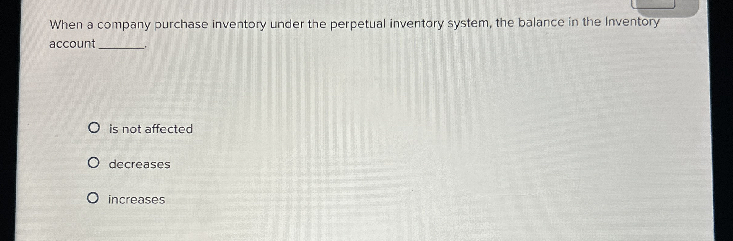 Solved When a company purchase inventory under the perpetual | Chegg.com