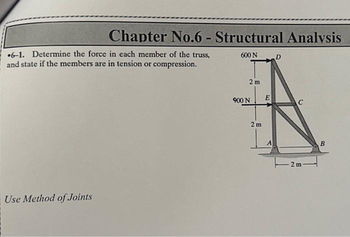 Solved Chapter No.6 - Structural Analvsis -6-1. Determine | Chegg.com Solved Chapter No.6 - Structural Analvsis -6-1. Determine | Chegg.com