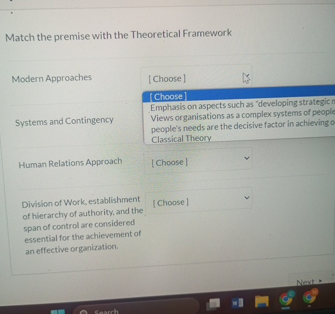 Solved Match the premise with the Theoretical | Chegg.com