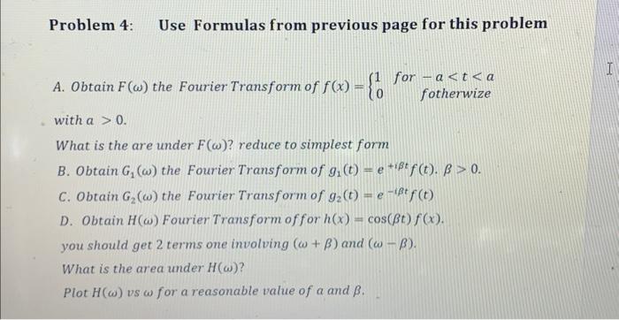 Solved Problem 4: Use Formulas from previous page for this | Chegg.com