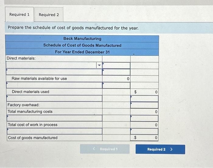 Solved Prepare the schedule of cost of goods manufactured | Chegg.com