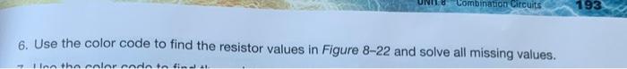 Solved Combination circuits 193 6. Use the color code to | Chegg.com