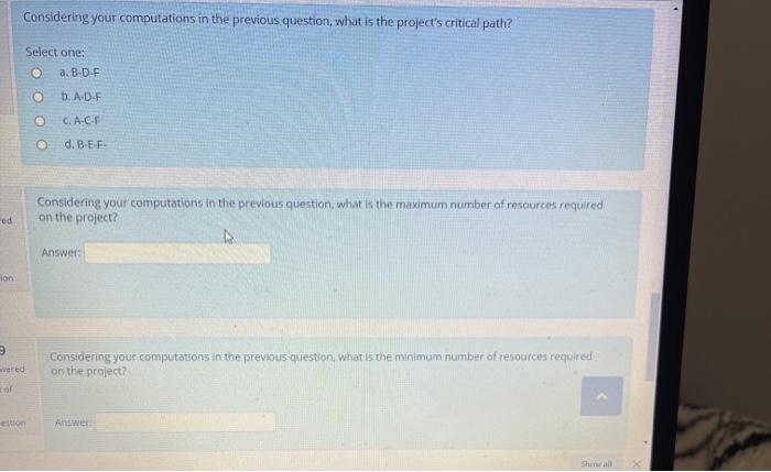 Solved Given the network diagram, fill in the resource | Chegg.com