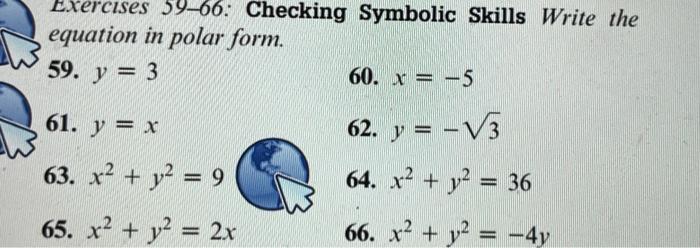 Solved Exercises 59–66: Checking Symbolic Skills Write the | Chegg.com