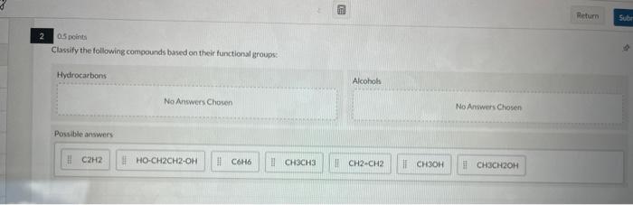 Solved 20.0 points Classify the following compounds based on | Chegg.com