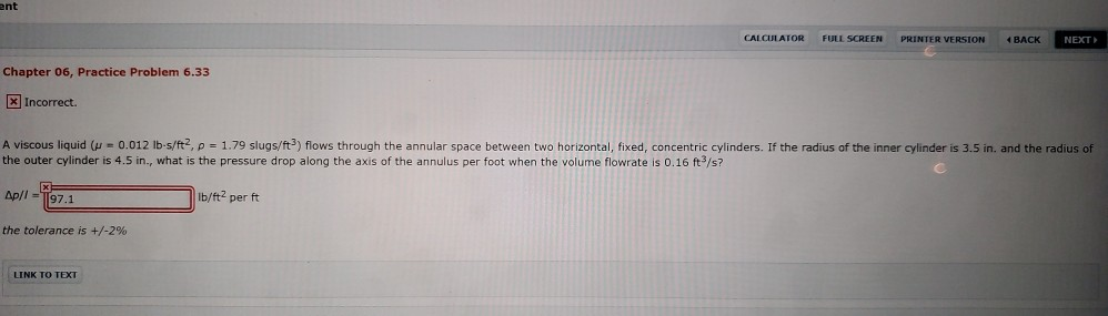 Solved ant CALCULATOR FULL SCREEN PRINTER VERSION BACK NEXT | Chegg.com