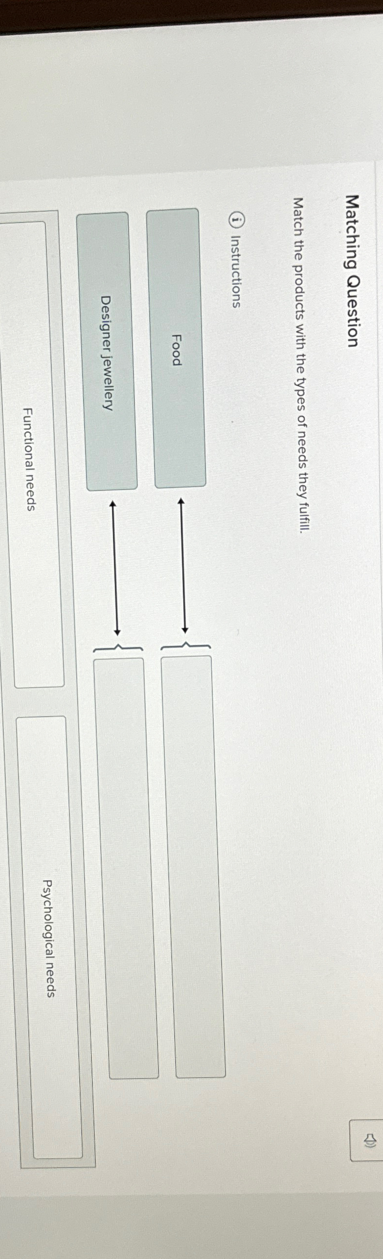 Solved Matching QuestionMatch the products with the types of | Chegg.com