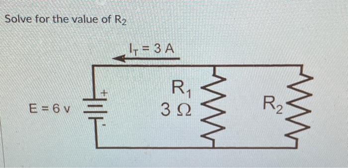 Solve for the value of R2 | Chegg.com