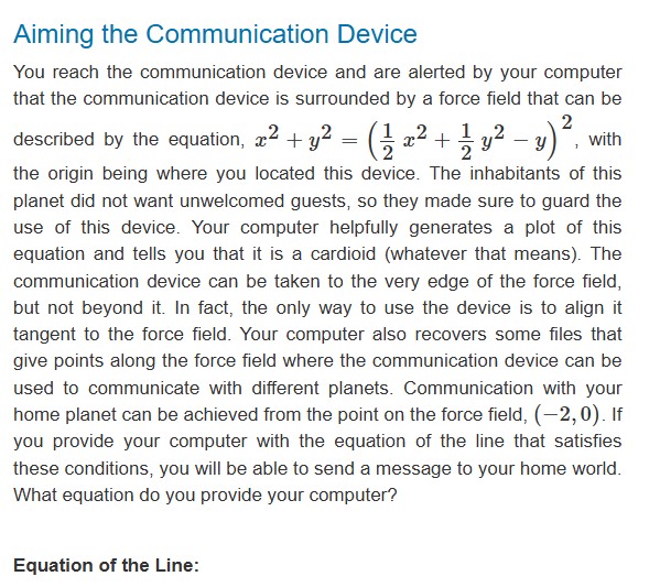 Solved Aiming the Communication DeviceYou reach the | Chegg.com
