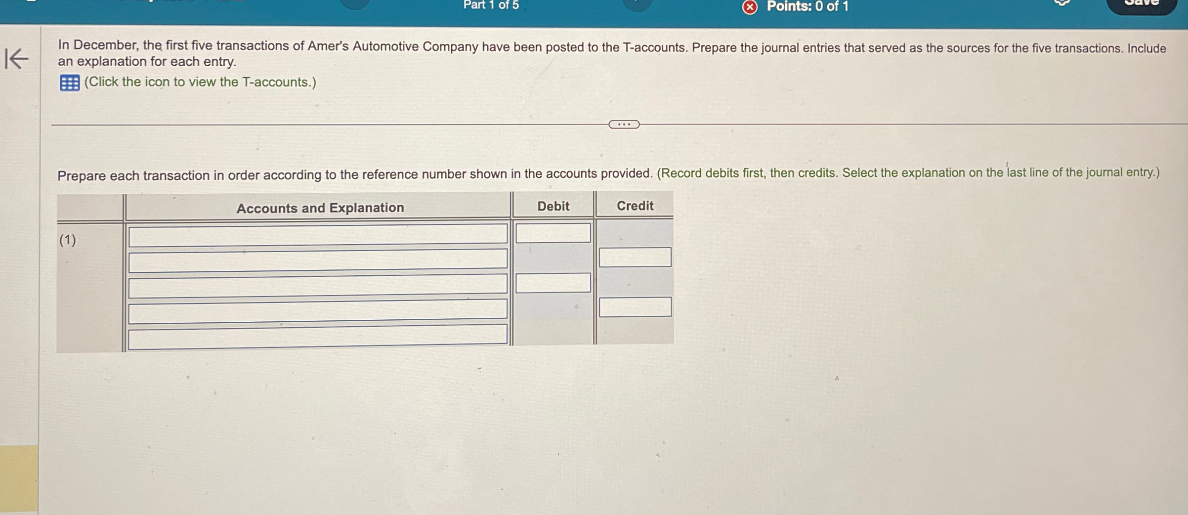 Solved Part 1 ﻿of 5Points: 0 ﻿of 1In December, the first | Chegg.com