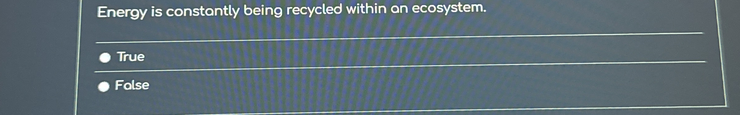 Solved Energy is constantly being recycled within an | Chegg.com