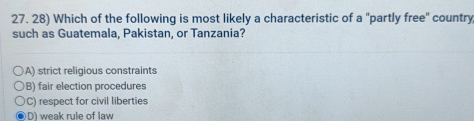 Solved Which of the following is most likely a | Chegg.com