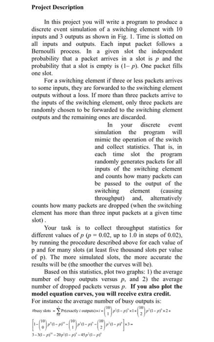 Solved Project Description In this project you will write a | Chegg.com