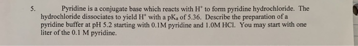 Solved Pyridine is a conjugate base which reacts with H to | Chegg.com