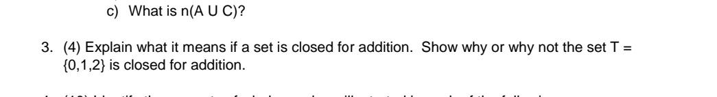Solved 3. (4) Explain what it means if a set is closed for | Chegg.com