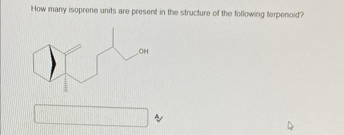 Solved How many isoprene units are present in the structure | Chegg.com