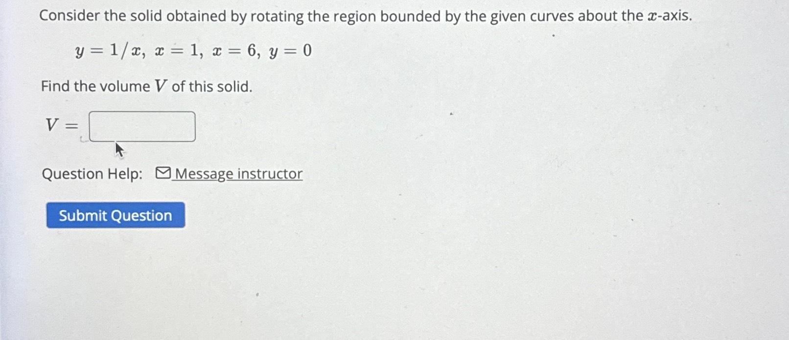 Solved Consider the solid obtained by rotating the region | Chegg.com