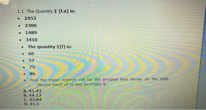 Solved Oon 1. The frequency distribution below represents | Chegg.com