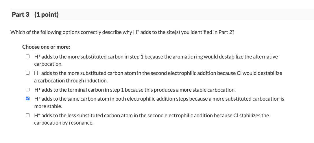 Solved Part 3 (1 ﻿point)Which of the following options | Chegg.com