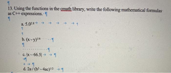 Solved 1 13. Using the functions in the smath library, write | Chegg.com