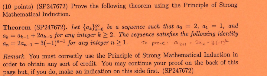 Solved (10 ﻿points) (SP247672) ﻿Prove the following theorem | Chegg.com