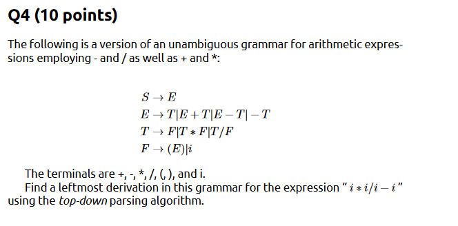 Solved Q4 (10 ﻿points)The following is a version of an | Chegg.com