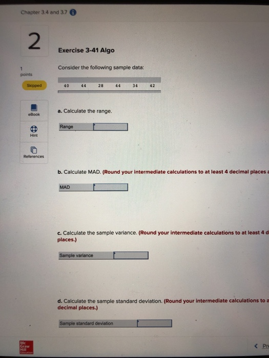 Solved Chapter 3.4 and 3.7 Exercise 3-41 Algo Consider the | Chegg.com