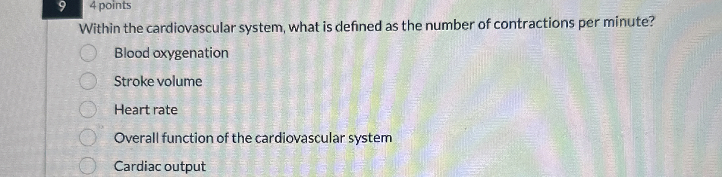 Solved 9 4 ﻿pointsWithin the cardiovascular system, what is | Chegg.com