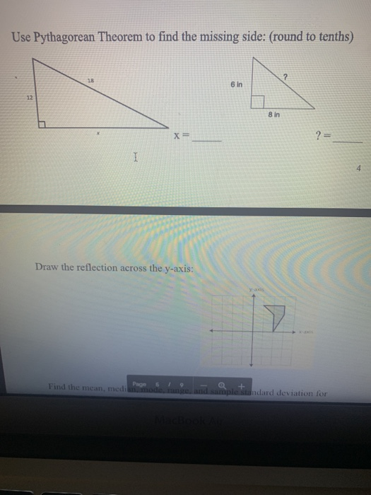 Solved Use Pythagorean Theorem to find the missing side: | Chegg.com