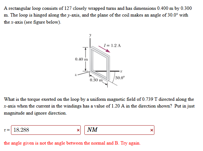 Solved A rectangular loop consists of 127 ﻿closely wrapped | Chegg.com