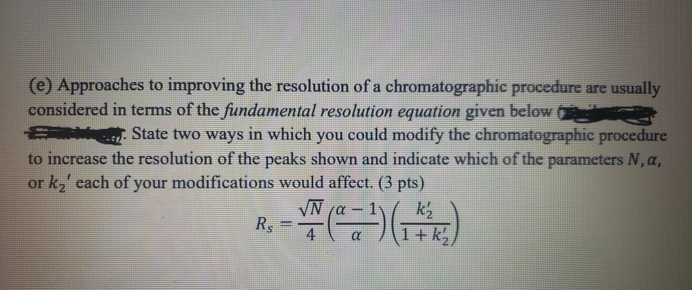 Solved (e) Approaches to improving the resolution of a | Chegg.com