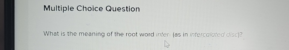 Solved Multiple Choice QuestionWhat is the meaning of the | Chegg.com