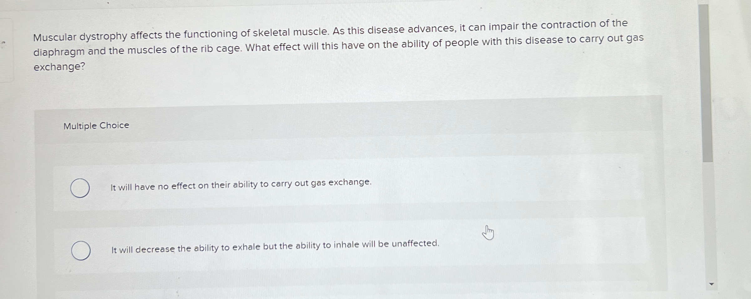 Solved Muscular dystrophy affects the functioning of | Chegg.com