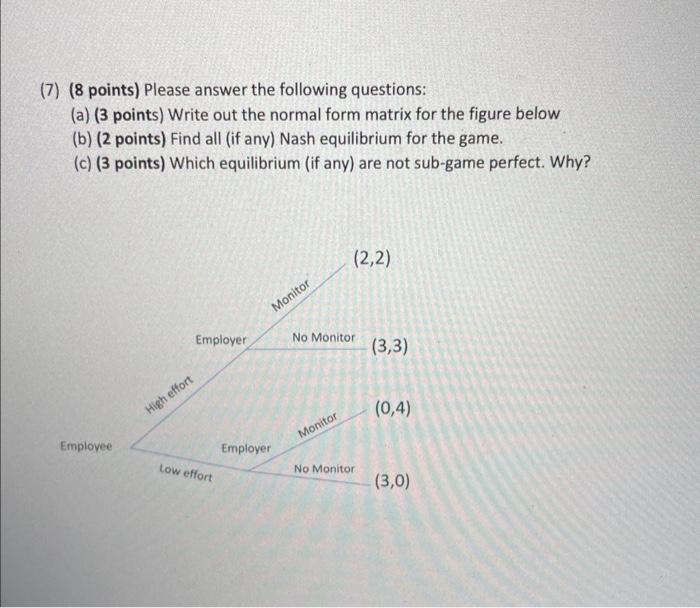 Solved (4 points) For the following game, use iterated | Chegg.com