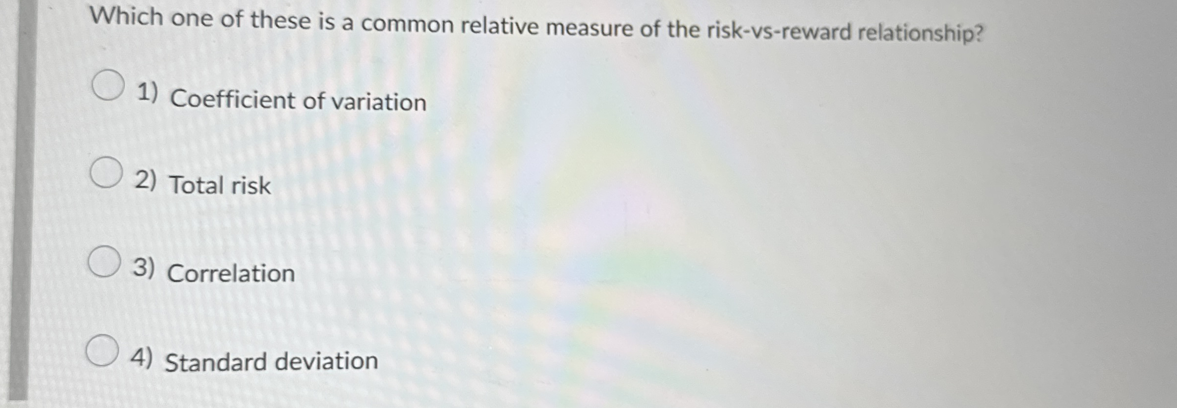 Which one of these is a common relative measure of | Chegg.com