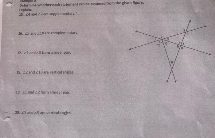 Solved Example Determine whether each statement can be | Chegg.com