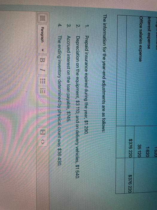 Solved Cra 8780 3110 9700 11400 50 640? Trail balance of tot | Chegg.com